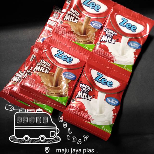Zee vanilla twist milk, swizz chocolate price for 10 sachets | Shopee ...