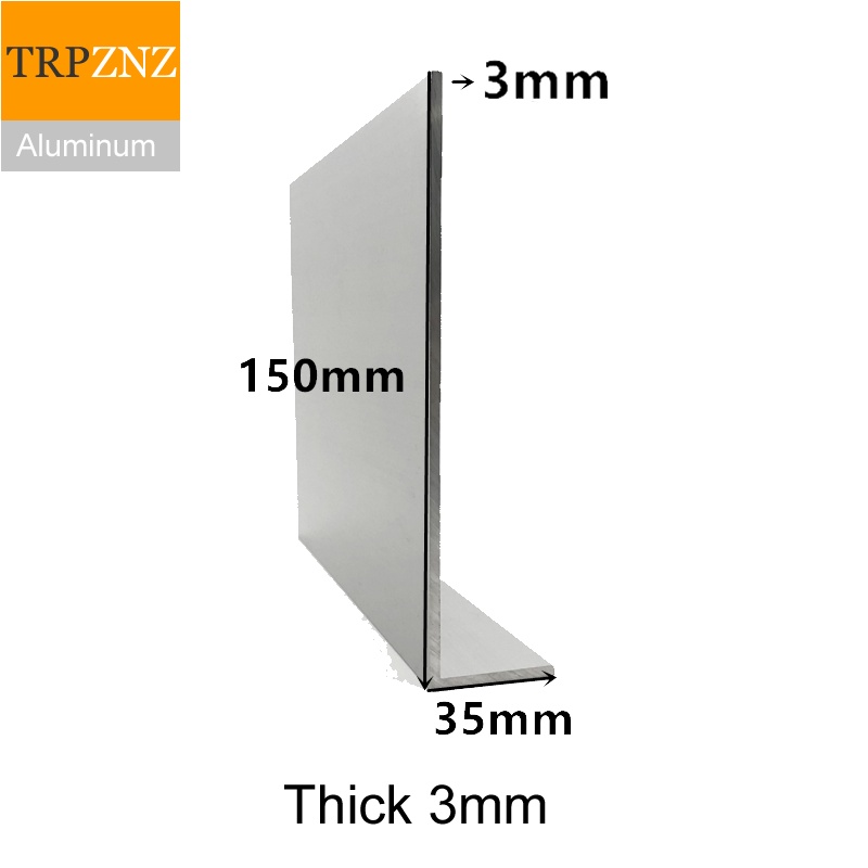 35x150mm,thick 3mm,6063 Right Angle aluminum,L-shaped aluminum alloy ...