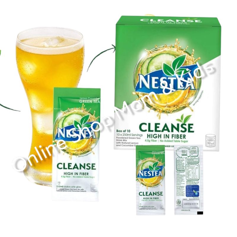 NEW NESTEA CLEANSE! Lemon Cucumber Powdered Green Tea with fiber 250ml ...