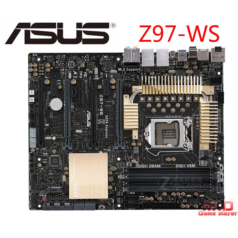 Desktop Motherboard Asus Z97-WS Socket LGA 1150 i7 i5 i3 DDR3 SATA3 ...