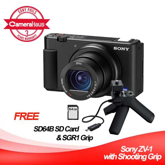 Sony ZV-1 / ZV1 Digital Camera With Shooting Grip + Windscreen + Pouch ...