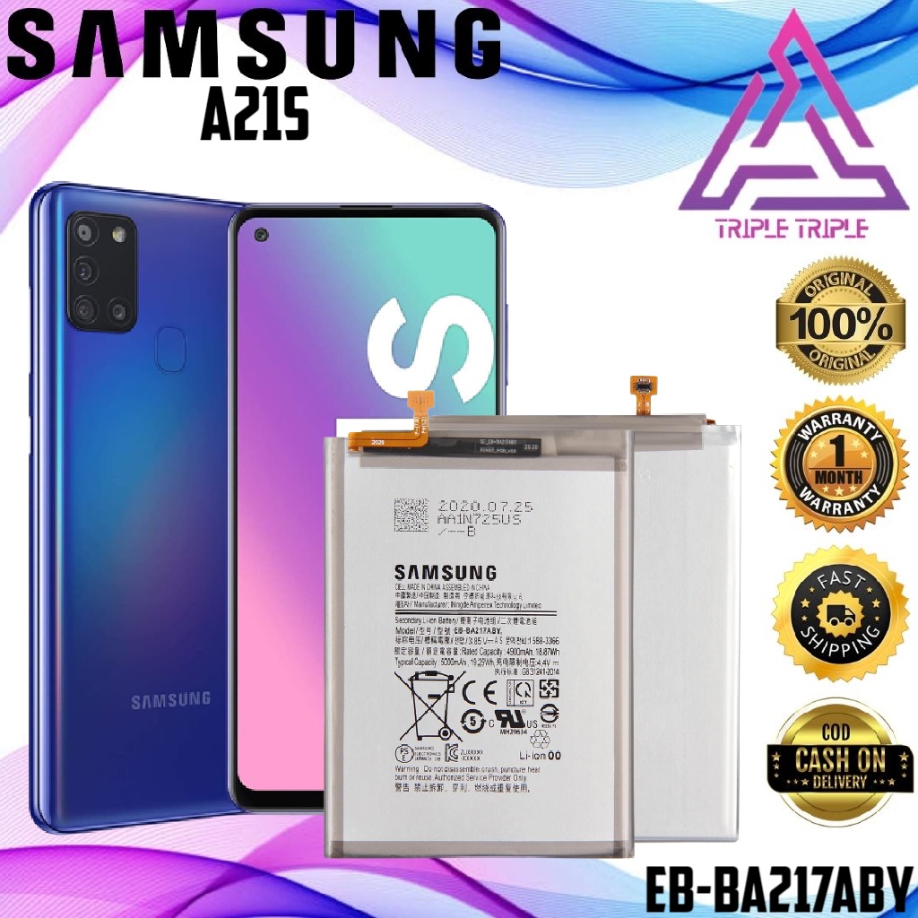 TRIPLE.TRIPLE Battery for Samsung A21s Battery Model: EB-BA217ABY ...