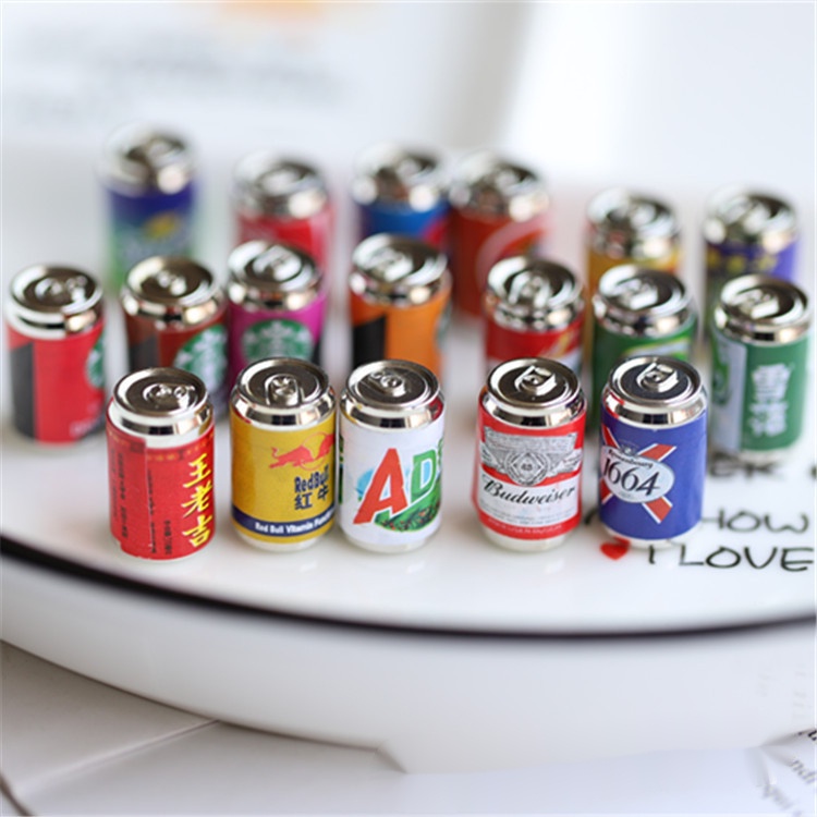 Doll House Simulation Mini Beer Glass Pepsi Starbucks Can Beverage ...