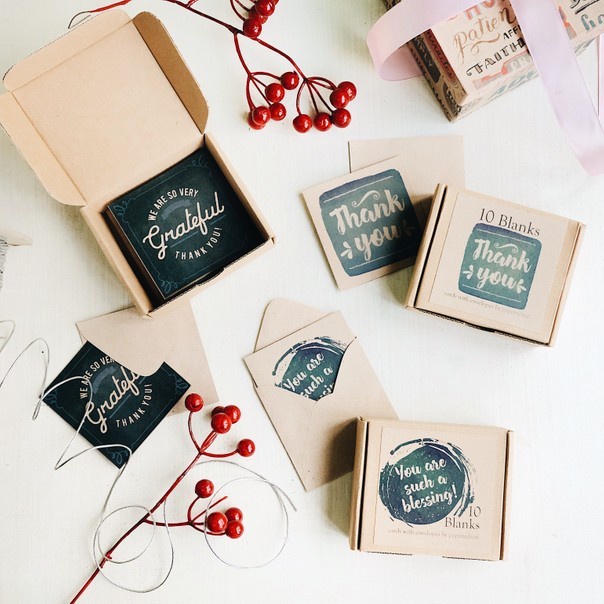Papemelroti Small Blank Card Set | Greeting and Thank You Cards with ...