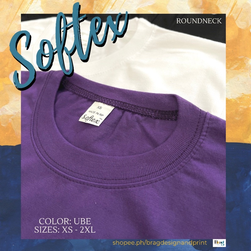 SOFTEX UBE | DARK VIOLET Plain Shirt ROUNDNECK | Shopee Philippines