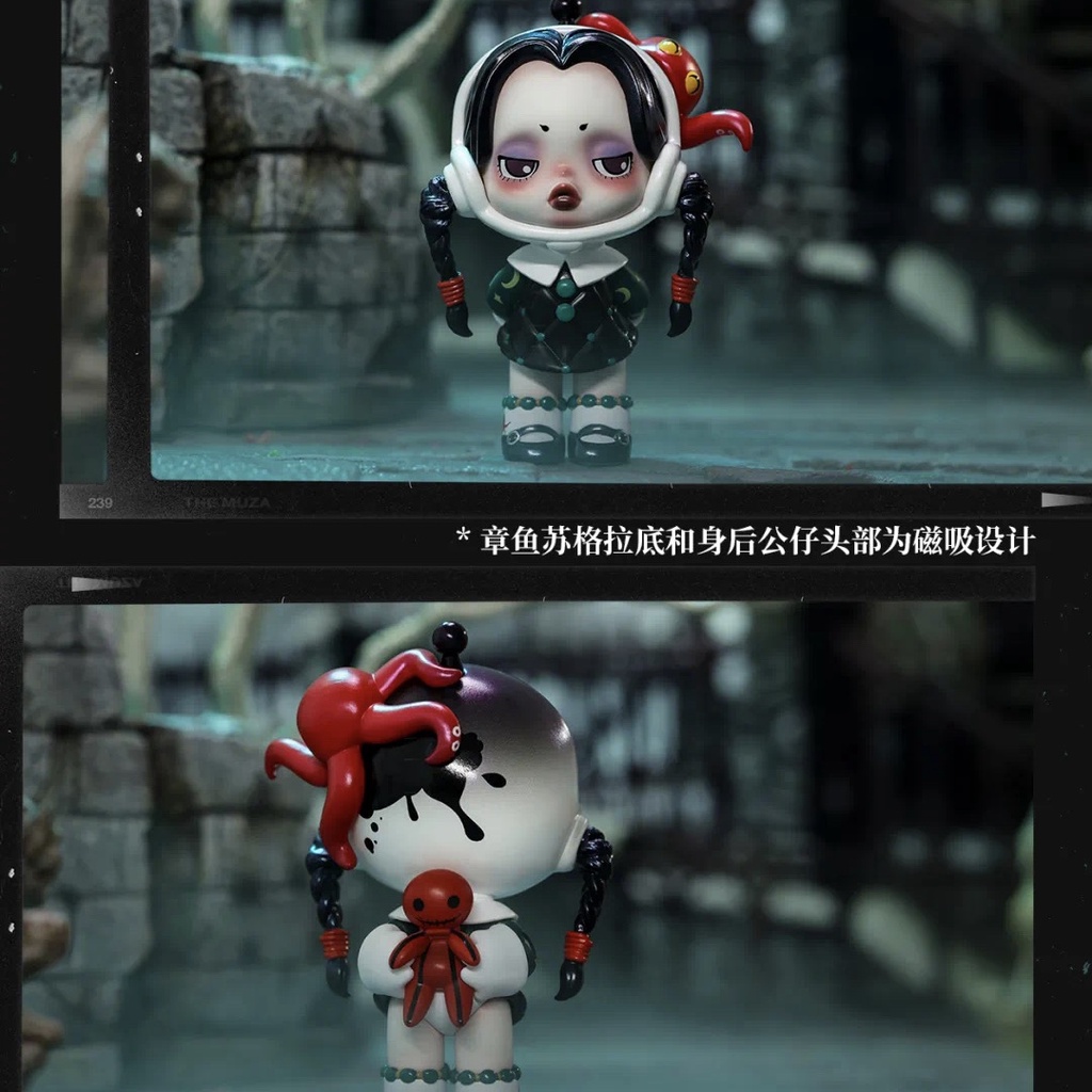 【Genuine】Skullpanda x Addams Family Series Blind box doll Popmart Cute ...