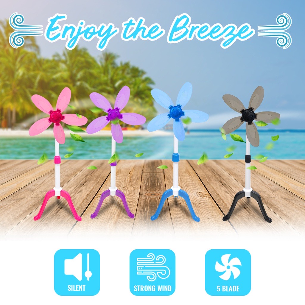 COD 5 Blades Stand Fan Portable Stand Fan Foldable Stand Fan Electric ...