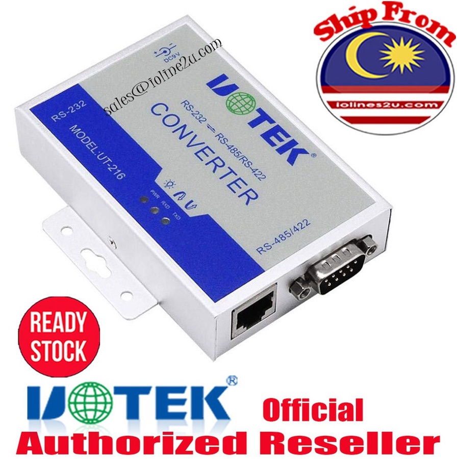 UOTEK UT-216 RS232 to RS485/RS422 Active Serial Interface converter UTEK RS-485 RS-232 RS-422 ...