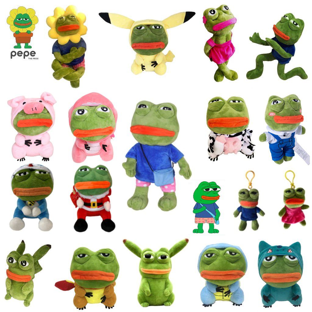 Pepe Frog Plushie Doll 18 Styles Sad Frog Series Stuffed Doll Pokemon ...