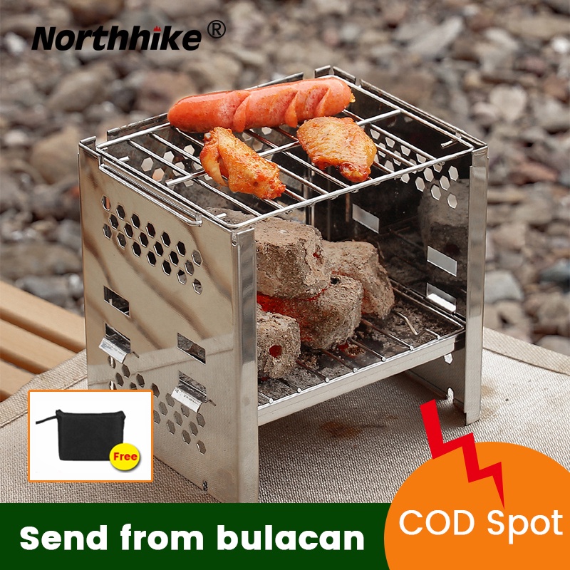 Northhike Foldable BBQ Grill Portable Backpack Stainless Steel Barbecue ...