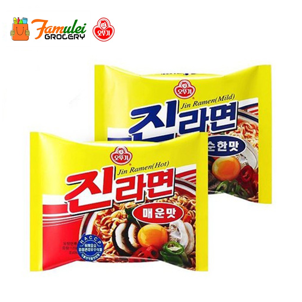 Ottogi Jin Ramen Spicy/ Mild Flavor 120g | Shopee Philippines