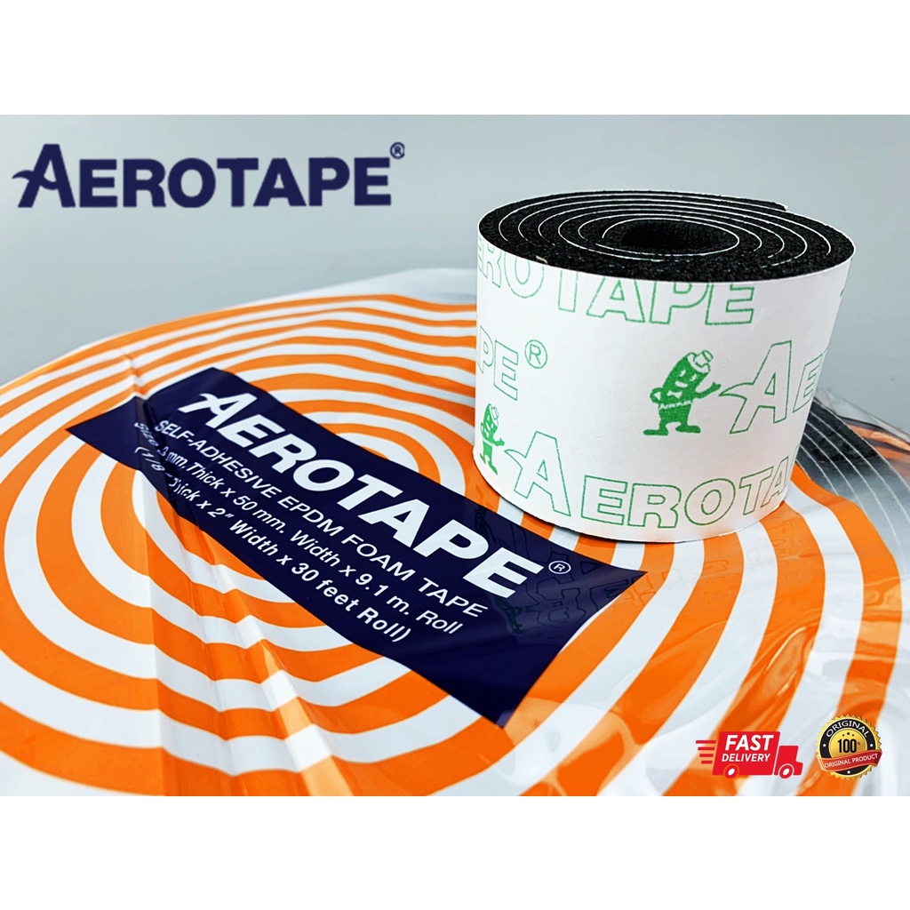 Aerotape 1 Cut And Sold Separately Width 2 Inches Length 1 Meter Black ...