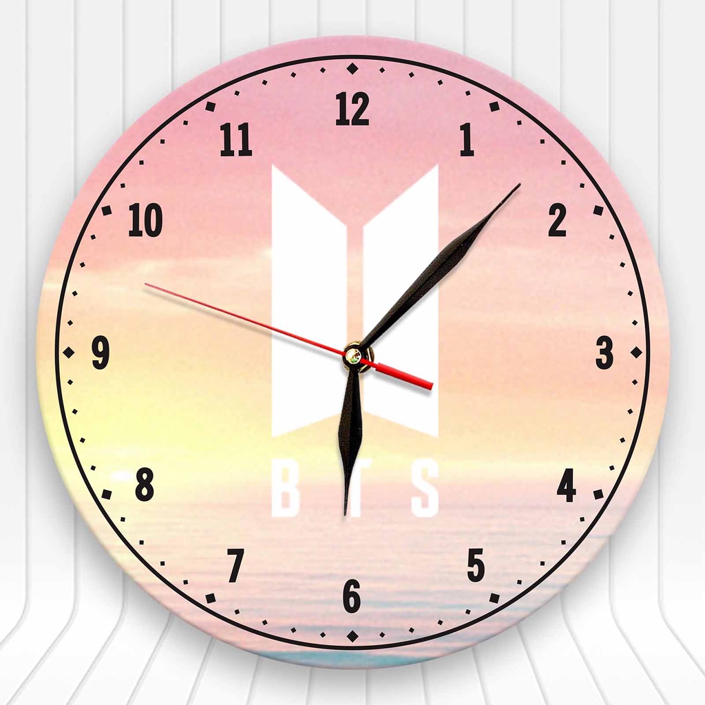 UNIQUE MDF WOOD KPOP WALL CLOCK BTS LOGO 01 | Shopee Philippines