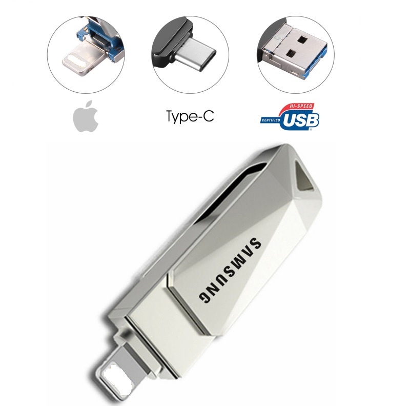 512GB 3IN1 OTG Flash Drive Smart Phone PenDrive For iPhone/PC/Android ...