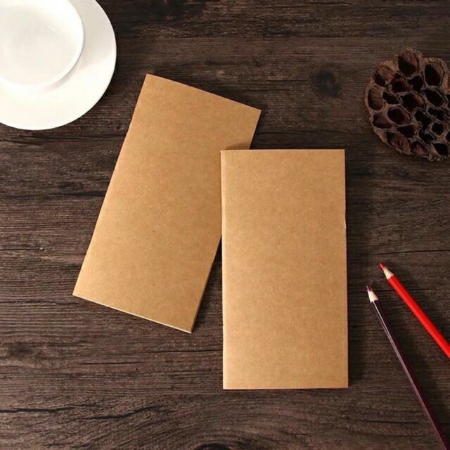 Brown Cover Dotted Notebook (Long Wallet Size) | Shopee Philippines
