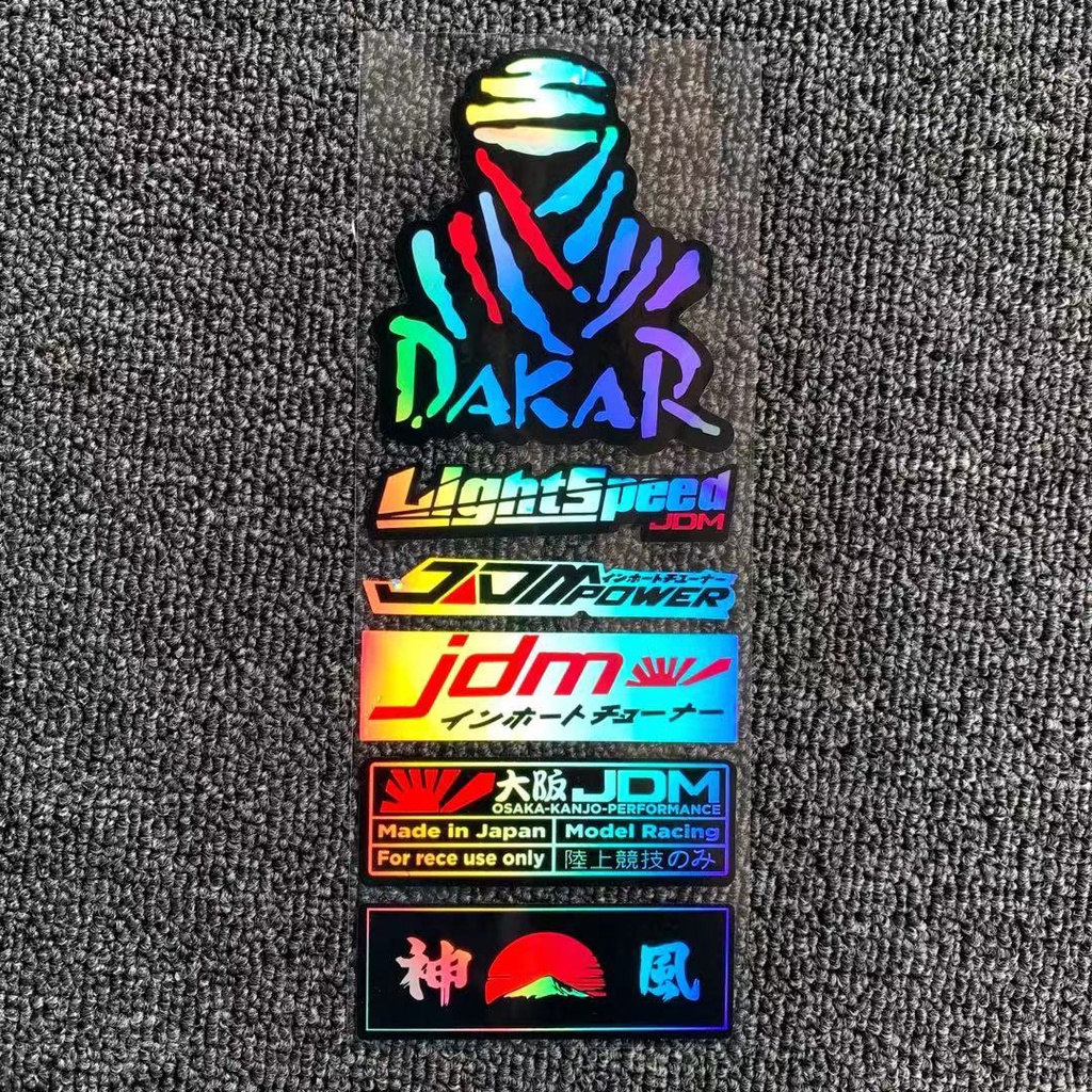 Japanese JDM AKRAPOVIC MOTUL Brembo GoPro Vinyl Holographic Sticker For Motorcycle Stickers And ...