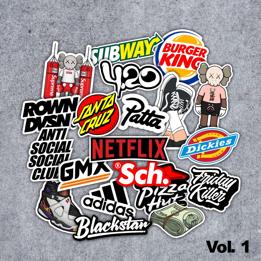 Sticker aesthetic logo brand supreme stussy deus For laptop hp Helmet ...