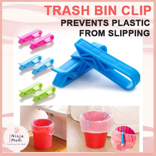 2pcs Trash Bin Bag Clip Holder Container Can Bags Fixed Clips | Shopee ...