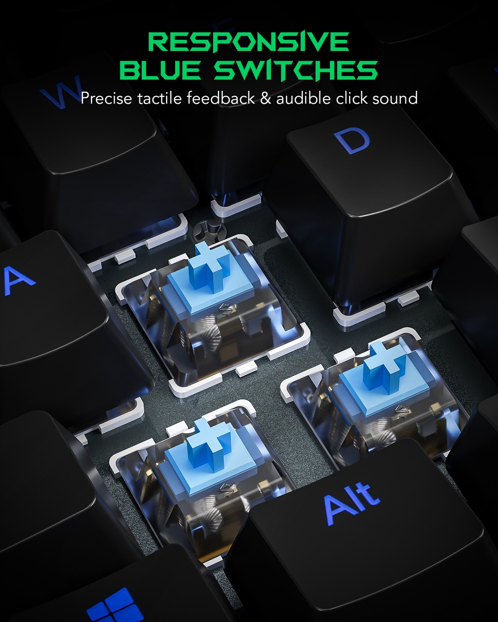 Black Shark Sixgill K1 Keyboard Key Tenkeyless Multiple Rgb Backlight Powerful Customizable