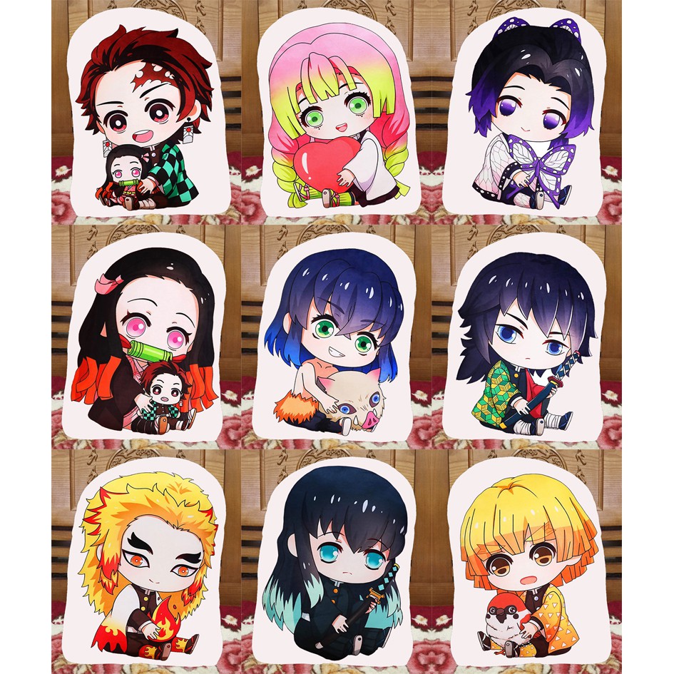 Chibi pillow Agatsuma Zenitsu, Kochou Shinobu, Nezuko,Tanjirou,Innosuke ...