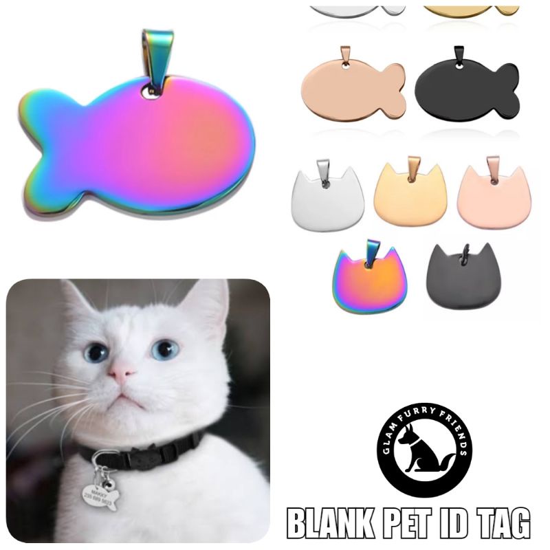BLANK STAINLESS DOG PET CAT ID TAG (NO ENGRAVING | Shopee Philippines