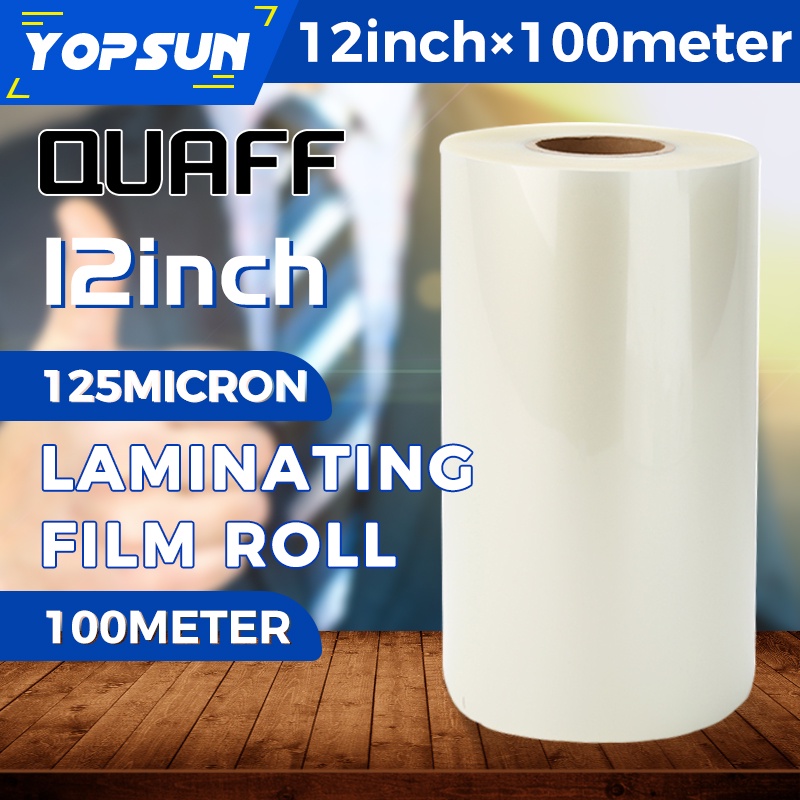 Laminating Film 12 Inch Roll 125 micron 100M Quaff Brand | Shopee ...