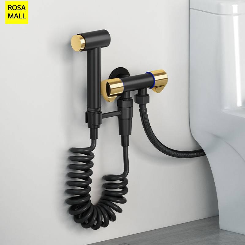 Black Gold Toilet Bathroom Bidet Sprayer Set Companion Spray Gun Set ...