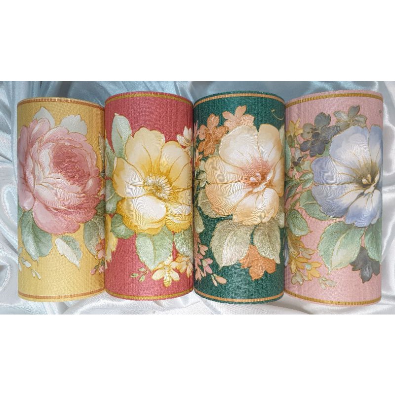 10 meter x 14cm 3D italian plaster embosed wallpaper border wall ...