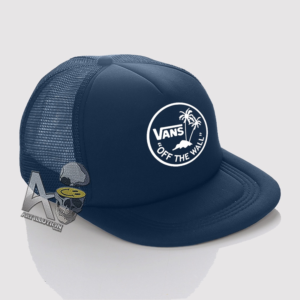 Distro Net Snapback Hat / Trucker Snapback Hat - Vans Of The Wall Beach ...
