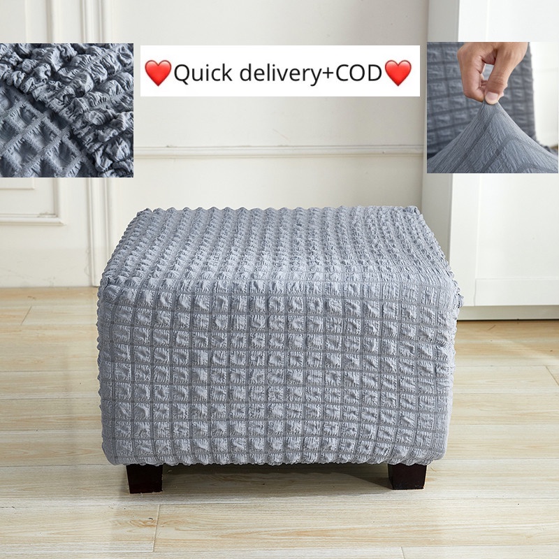 Universal Size Sofa Footstool Cover Stretch Ottoman Cover Elastic ...