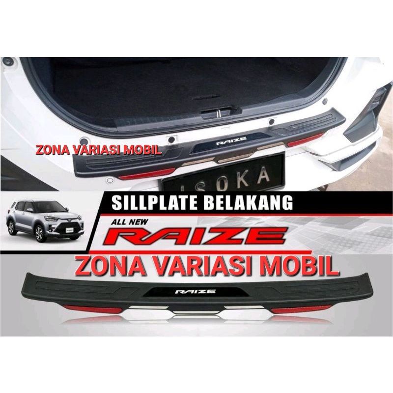 Rear sill plate / Toyota Raize trunk sillplate with reflector | Shopee ...