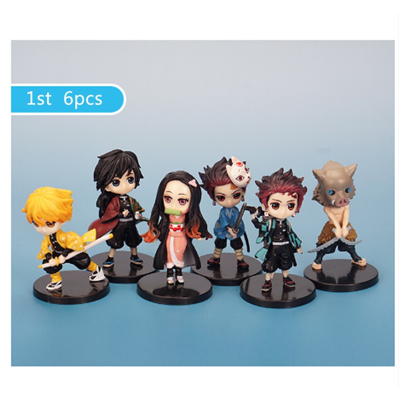 6pcs / set Demon Slayer Action Figures 7cm Miniatures Figure Model ...