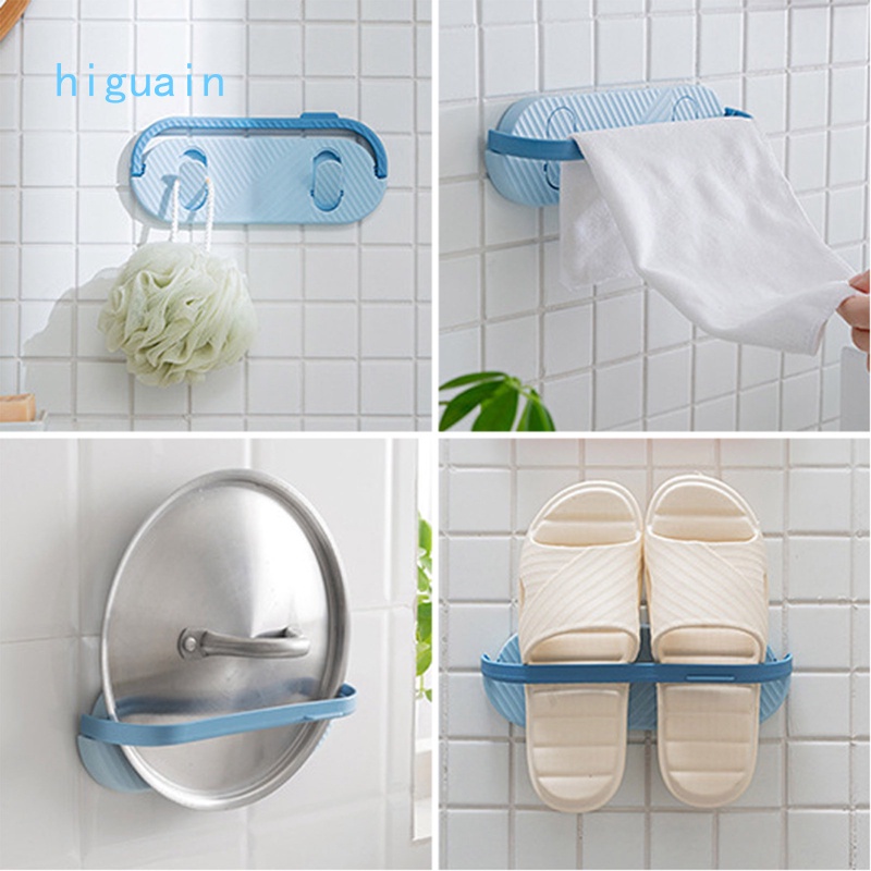 Multi function rack, bathroom slipper rack, perforated wall rack ...