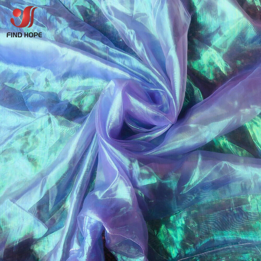 150cm Width Designer Fluorescent Fabrics Colorful Shiny Gauze Fabric ...