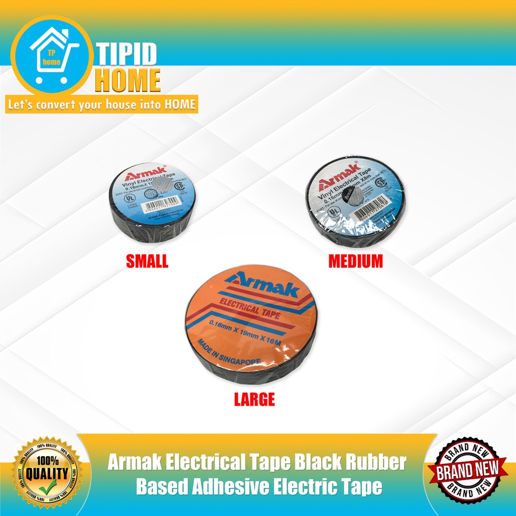 Armak Electrical Tape Black Rubber Based Adhesive Electric Tape ...