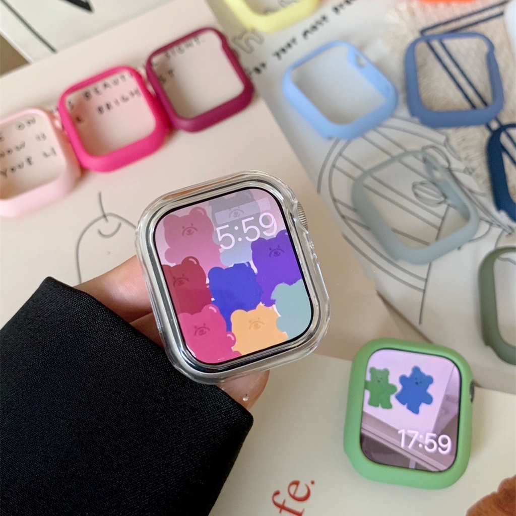 Clear Case For Apple Watch Series 10 9 8 7 6 5 4 3 SE 45mm 41mm 44mm ...