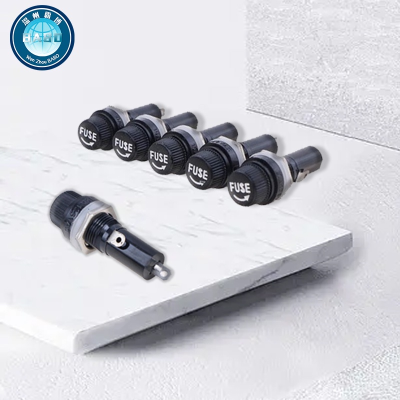 5PCS 250V Panel Mount Screw Cap Fuse Holder Glass Case 5x20mm 6x30mm ...