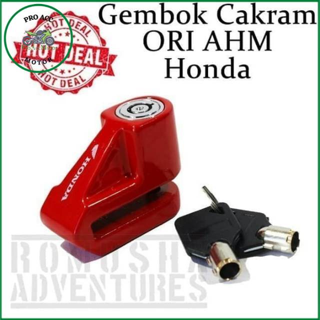 Ori AHM Honda ADV PCX VARIO BEAT universal Disc Padlock Lock | Shopee ...