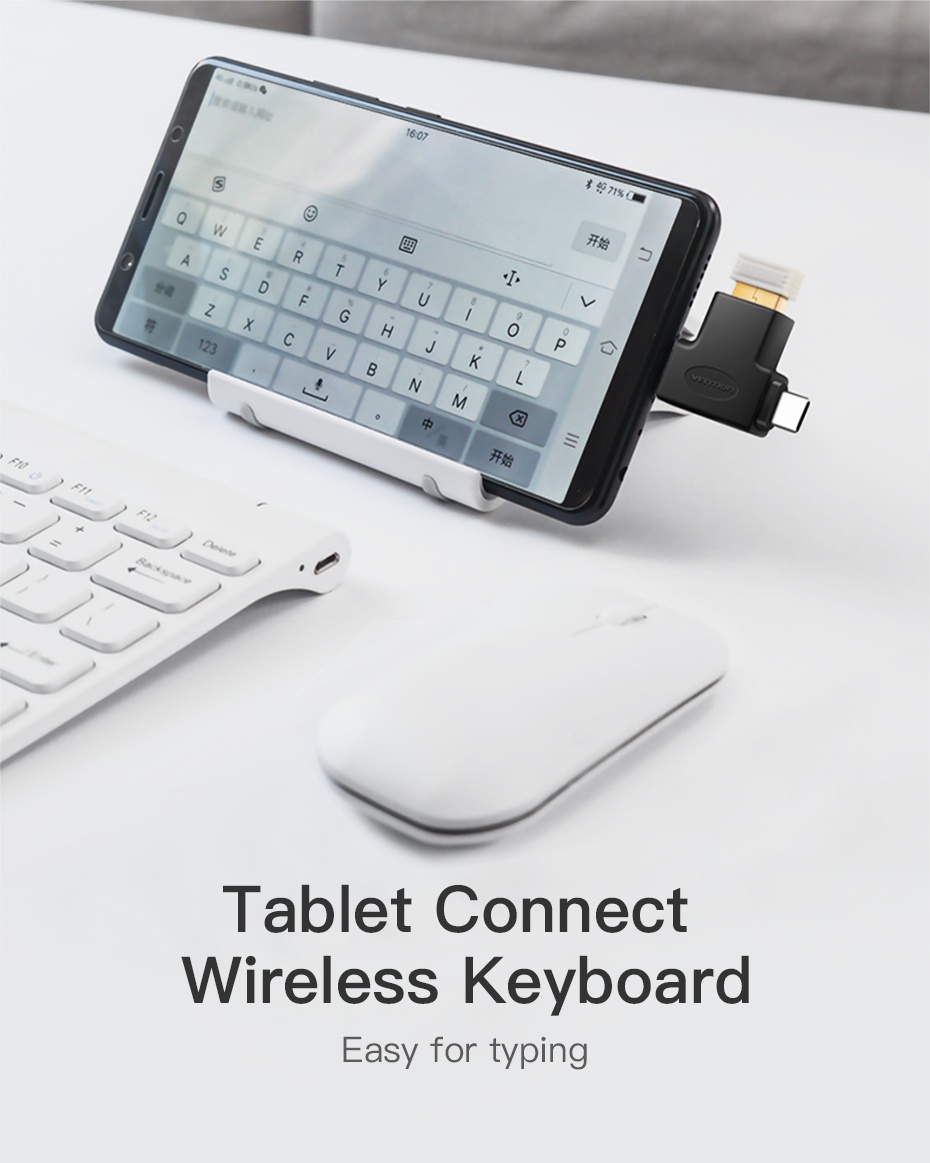 Vention Type-C To Usb 3.0 Adapter Micro 2 In 1 Otg Cable For Keyboard ...