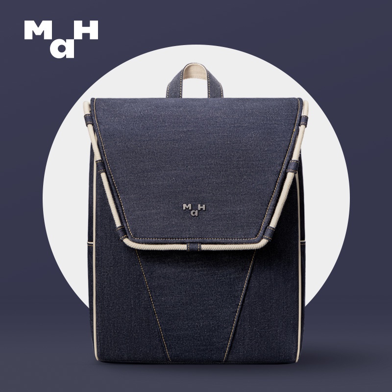MAH Young Denim Women Laptop Backpack Korean Style Shoulder Bag Large ...