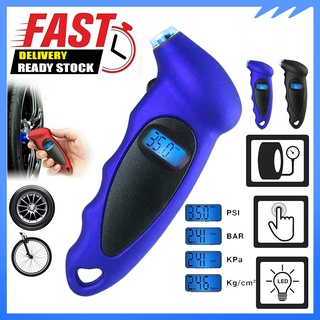 Car psi Checker for Motorcycle Truck SUV Bike LCD Digital Tire Gauge ...