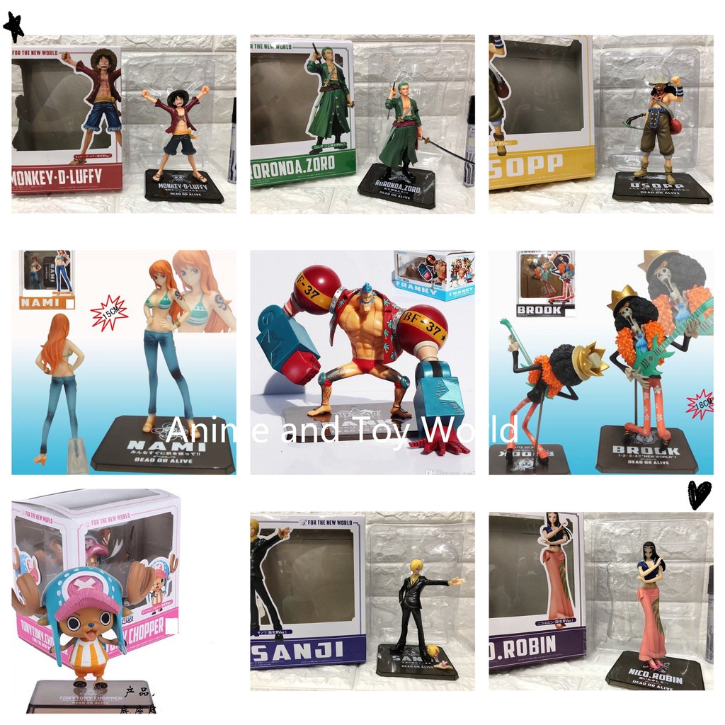 One Piece Luffy,Zoro,Sanji,Robin,Usop,Nami,Chopper,Brook new world ...