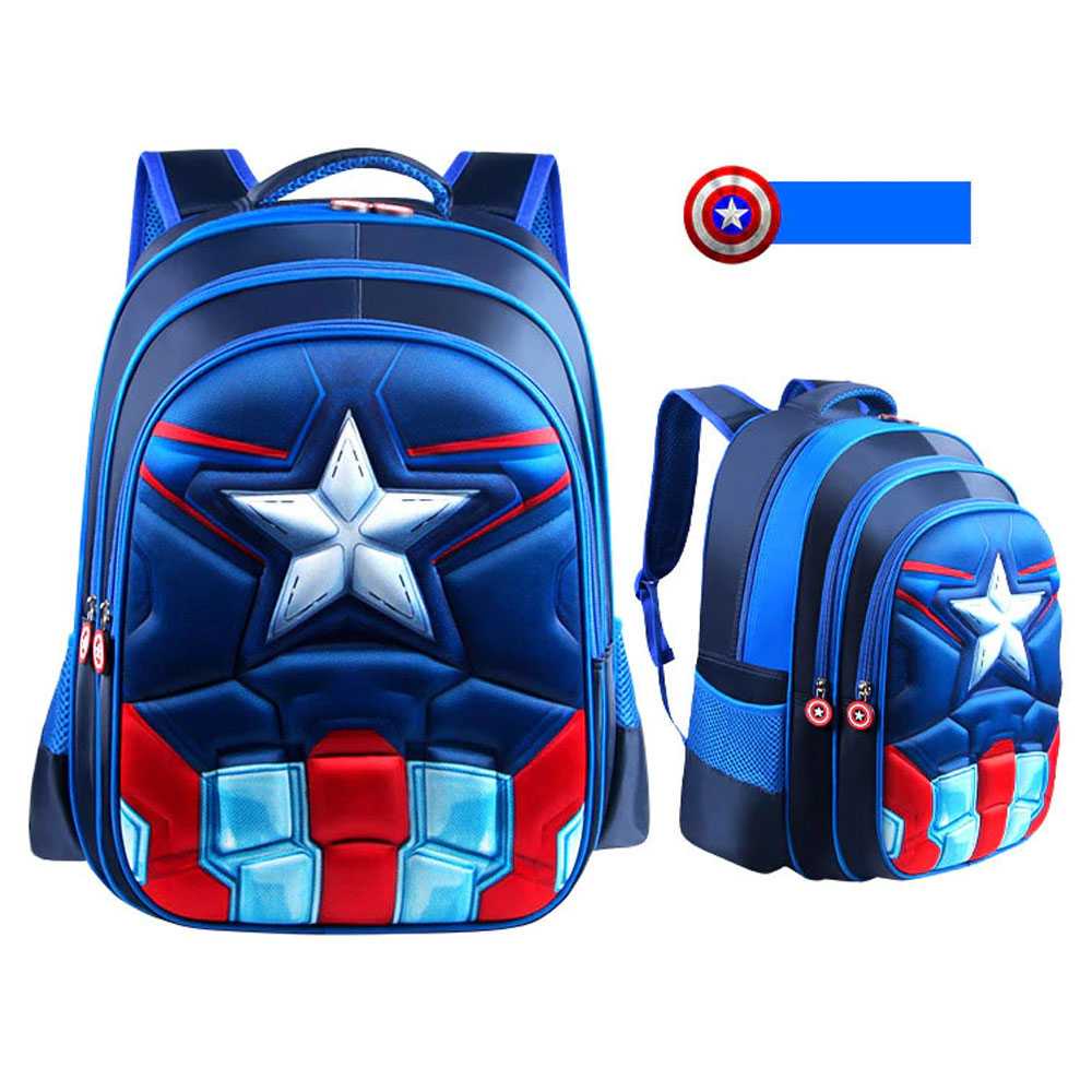 Captain America Cartoon School Bag - Kids Backpack | Shopee Philippines