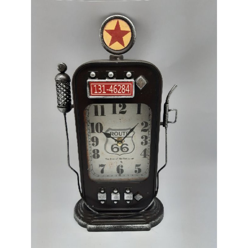 GAS PUMP CLOCK BLACK ROUTE ANTIQUE DISPLAY COLLECTION | Shopee Philippines
