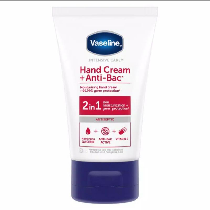 Vaseline Hand Cream Anti Bacterial 50 gr | Shopee Philippines