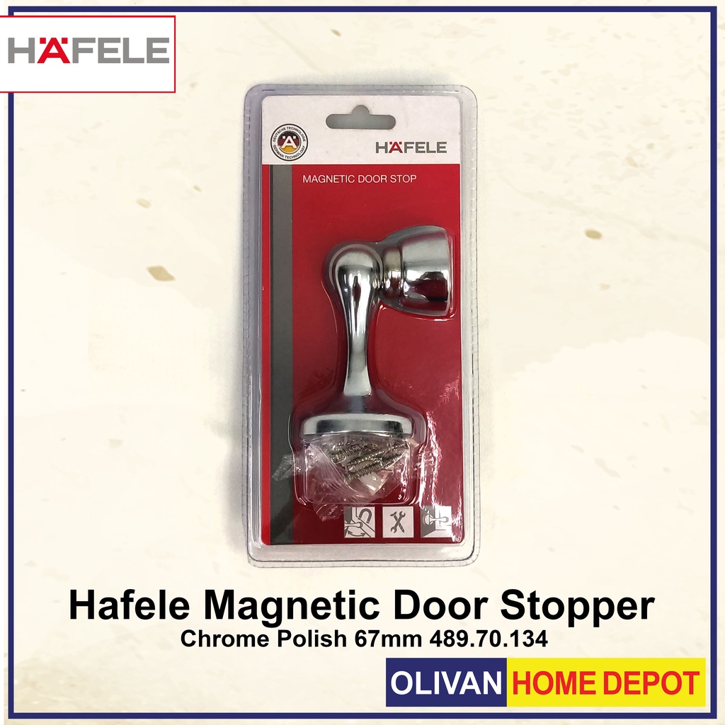 HAFELE Magnetic Door Stopper 67mm Chrome Polished 489.70.134 | Shopee ...