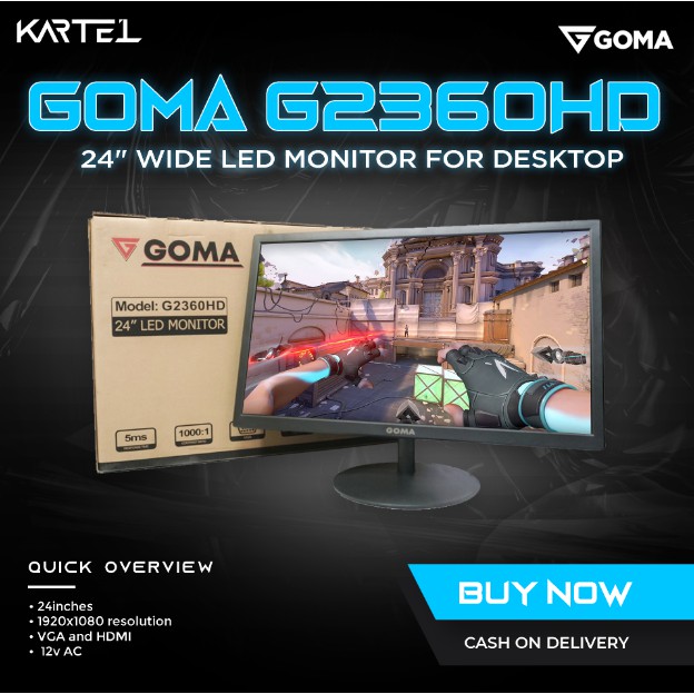 GOMA G2360HD 24" WIDE LED MONITOR | Shopee Philippines