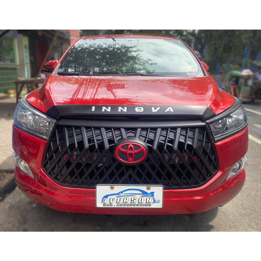 Front Hood Lip Hood Shield Black for Toyota Innova 2016 to 2020 ...