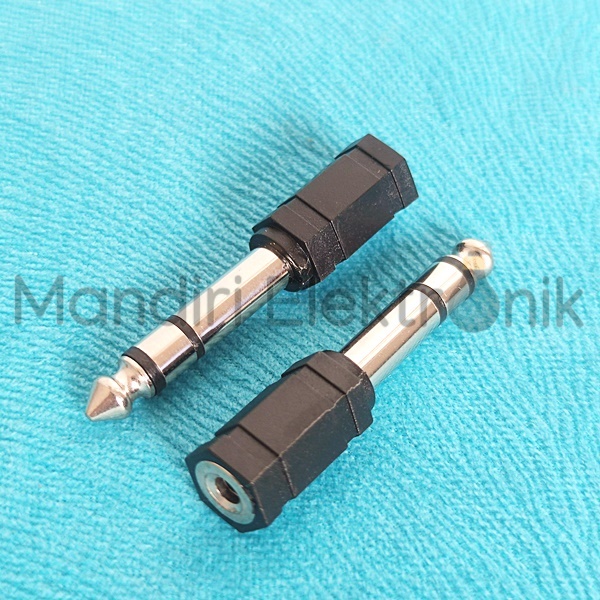 6.5mm Stereo Audio Converter Jack to 3.5mm AUX Plastic - Large to Small ...