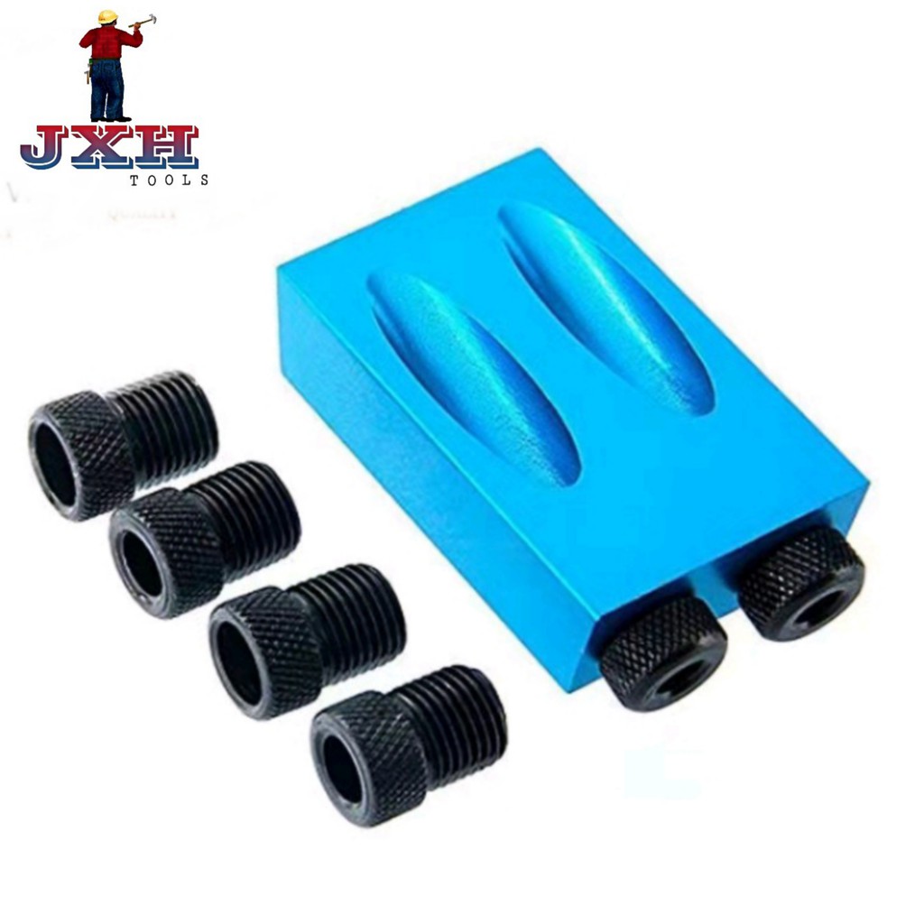 JXH Pocket Hole Jig15 Degree Angle Oblique Hole Locator Drill Bits Hole ...